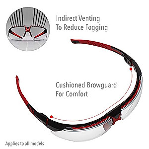 UVEX by Honeywell Avatar Safety Glasses, Blue Frame with Clear Lens & HydroShield Anti-Fog Coating (S2870HS)