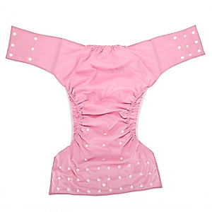 Washable Reusable Adult Diapers, Adult Enuresis Diapers Dual Opening Incontinence Care Pocket, Home Adjustable and Waterproof Bath Diapers(#3)