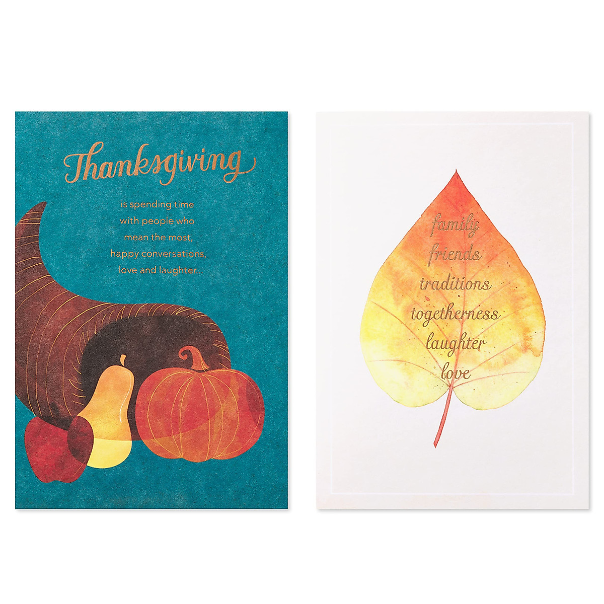 American Greetings Thanksgiving Cards, Giving Thanks and Much To Celebrate (6-Count)