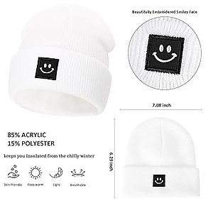 DANMY Baby Beanie Hat, Newborn Toddler Winter Warm Knit Hat, Kids Soft Beanie Cap