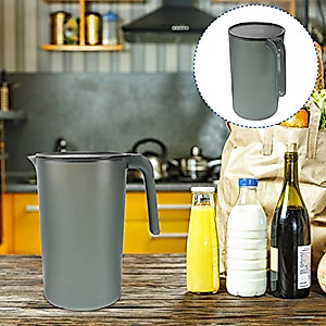 Cabilock 2500ML Plastic Pitcher Iced Tea Pitcher with Lid and Handle Hot Cold Water Carafe Water Pitcher Jug for Juices Beverage Camping Picnics (Black)