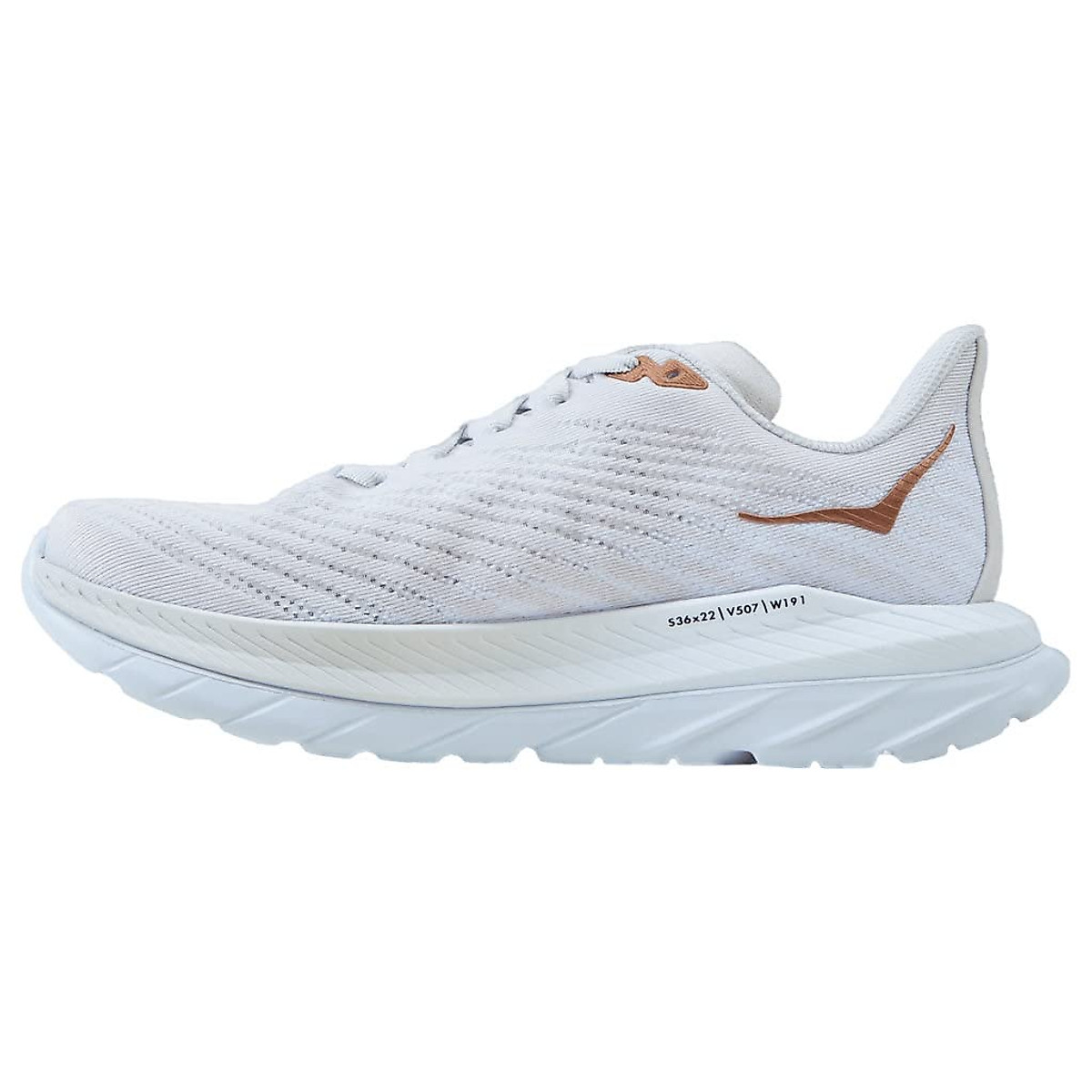 HOKA ONE ONE Women's Track and Road Running Shoes, White White Copper, 10
