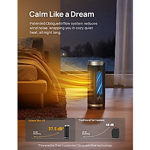 Dreo Space Heaters for Indoor Use, Electric Heater with Remote for Bedroom Large Room, 16 inch Upgraded 1500W Fast Heating with Thermostat, Overheating & Tip-Over Protection, 70°Oscillating, Portable