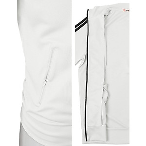 H2H Men's Essentials Warm-Up tripes Track Top IVORY US 3XL/Asia 4XL (CMOJA0103)