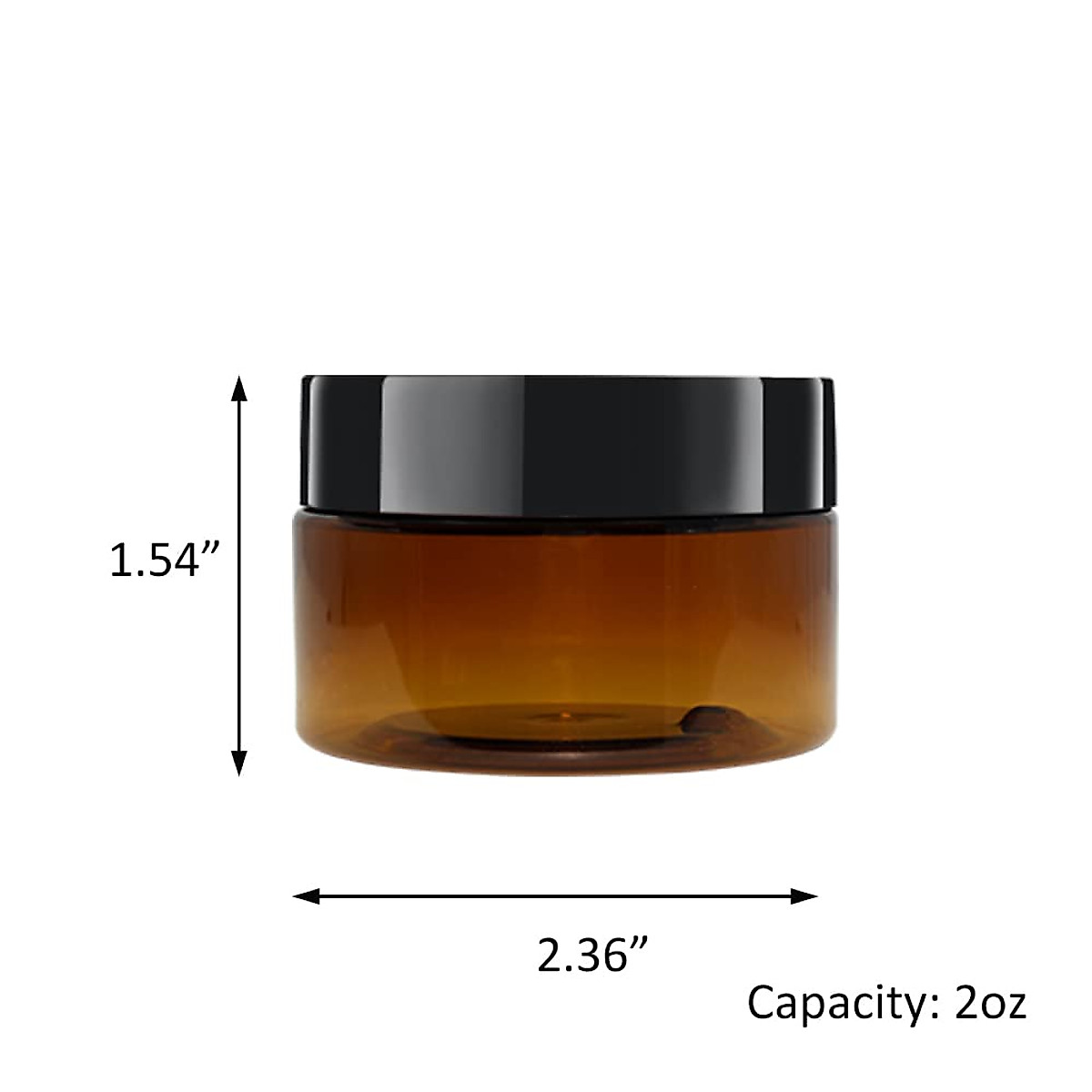 zmybcpack 24 Pack 2 OZ (60ml) Amber Plastic Jars With Lids, 12 Spatulas, A Pen, Labels - PET Storage Container for Cosmetic, Cream, Gel, Lotion-Beauty Travel Jars Plastic Slime Jars