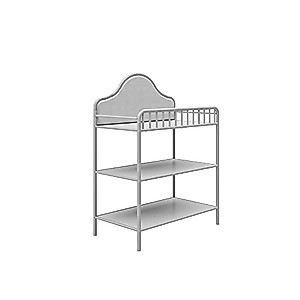 Little Seeds Piper Upholstered Metal Changing Table, Nursery Furniture, Dove Gray
