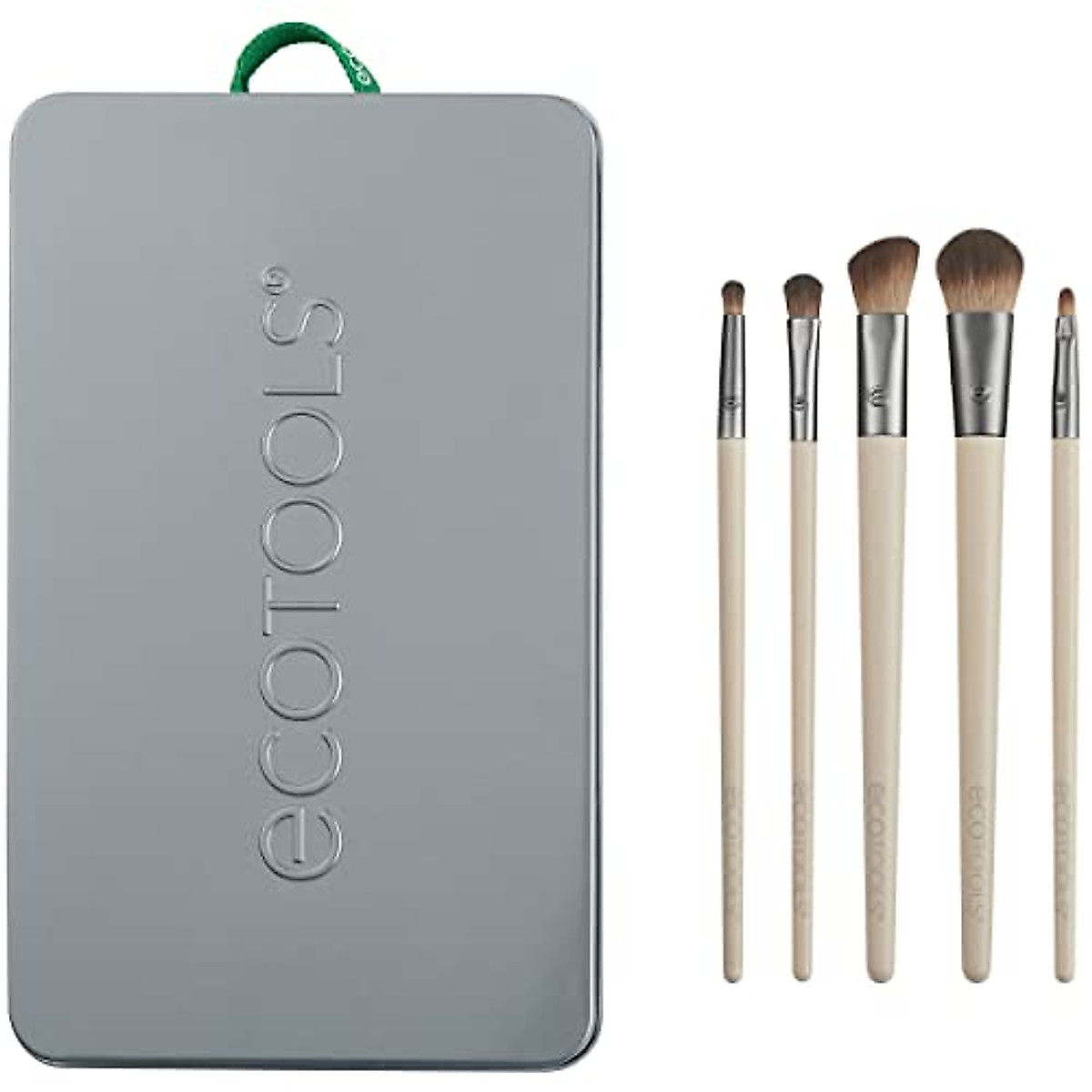 EcoTools Daily Defined Eye Brush Kit, Makeup Brushes For Liquid, Powder, & Cream Eyeshadow & Eyeliner Application, Eco-Friendly Eye Brushes, Synthetic Hair, Cruelty Free, 5 Piece Set