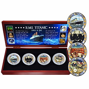 4 Coin Titanic Wooden Box Set