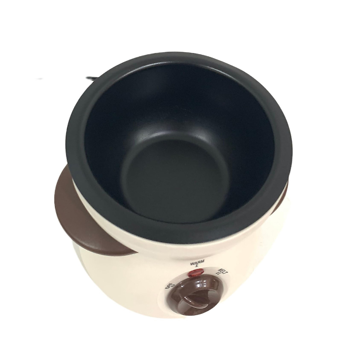 Chocolate Melting Pot Fondue Pot Electric Set for Chocolate and Cheese with Dipping Forks, 9-ounce Detachable Bowl, for Chocolate Melts Cheese Melts (White)