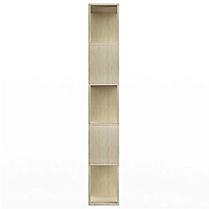 YITHOPI Bookshelf Storage Shelves Featuring a Sleek Multifunctional Plant Flower Stand Storage Rack Shelves Bookcase for Home Office Book Cabinet/Room Divider Sonoma Oak 31.5"x9.4"x62.6" Chipboard