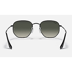 Ray-Ban RB3548 002/71 51MM Black/Crystal Lens Grey Gradient Hexagonal Sunglasses For Men For Women + Bundle with Designer iWear Kit