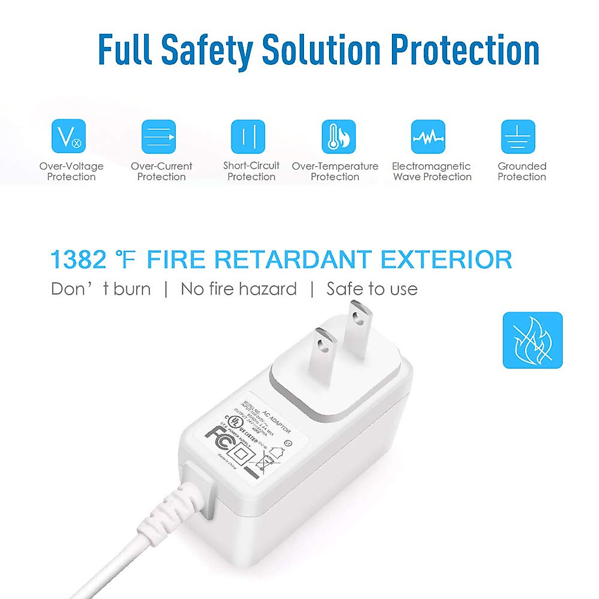 6V Power Charger Cord for HelloBaby HB32 HB28 H24 HB32RX RJ-AS060600U003, DXR-5 Breg D0660 Baby Monitor Charger, GPX PC308B PC332B PC108B PC800 Portable CD Player Power Supply AC Adapter, 6.6 ft