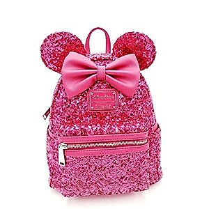 Disney Parks Exclusive - LoungefIy Mini Backpack - Pink Orchid Magenta Sequined