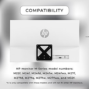 HumanCentric VESA Mount Adapter Compatible with HP M Series and 5 Series Monitors M22f M24f M24fd M24fw M24fwa M27f M27fd M27fq M27fw M27fwa and M32f 524sa 524sw 524sf 527sa 527sw 527sf and 532sf