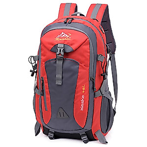 Backpack Men's USB Charging Travel bag Outdoor Large-capacity Sports Backpack Men's And Women's Waterproof Mountaineering Bag (Red)