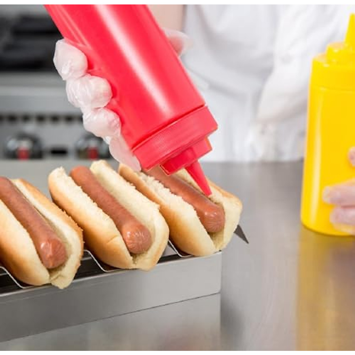 Soro Essentials- 7 Slots Stainless Steel Hotdog Preparation Tray- Hot Dog Corn Dogs Breakfast Sausage Tray Picnic Cart Accessories Easy Way to Serve Tacos and Hotdogs for Home Outdoor Party