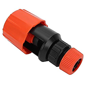 Pipe Connector, Ymiko Garden Hose Fitting Quick Connector Universal Tap Pipe Connector Kitchen Faucet Adapter Watering Irrigation Tools (Orange)