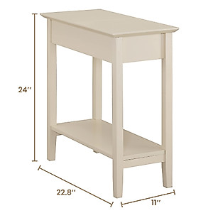 Naomi Home Roxy Flip Top Chairside Table Set of 2 Cream