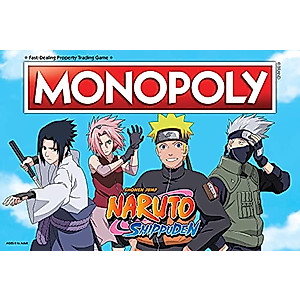Monopoly: Naruto | Collectible Monopoly Game Featuring Japanese Manga Series | Familiar Locations and Iconic Moments from The Anime Show | 2-6 Players