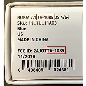 Nokia 7.1 - Android 9.0 Pie - 64 GB - Dual Camera - Dual SIM Unlocked Smartphone (Verizon/AT&T/T-Mobile/MetroPCS/Cricket/H2O) - 5.84" FHD+ HDR Screen - Blue - U.S. Warranty