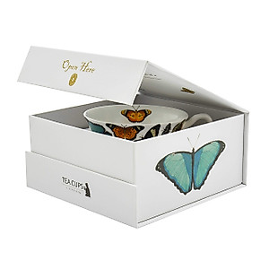 Tea Cups London Cup & Saucer Butterfly, 210 ml (7 fl oz)