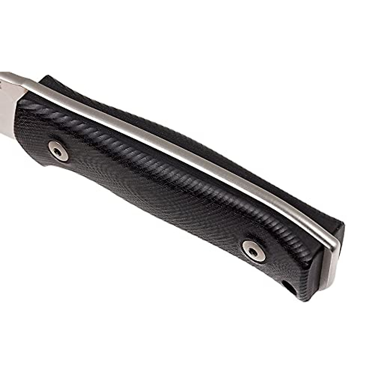 LionSTEEL M4 Fixed Blade Camping and Outdoor Knife, M390 Steel Hollow Grind Drop Point Blade, Black G10 Handle, Includes Double Stitched Leather Sheath