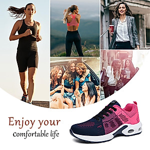 Unybwonn Walking Shoes for Women,Comfortable Casual Sneaker for Women Rose 9.5