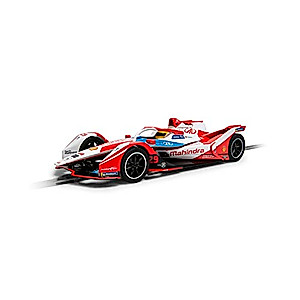 Scalextric Fomula E Spark SRT05e Mahindra Racing 1:32 Slot Race Car C4285, Red & Gray