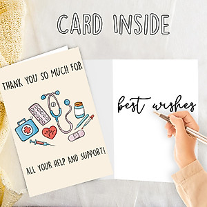 OJsensai Funny Thank You Card for Doctor Nurse, Cute Nursing Preceptor Gifts, Medical Staff Appreciation, Doctor Day for Him her