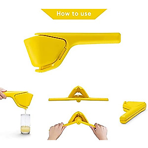 Lemon Squeezer, Lemon Juicer Hand Lime Squeezer, Nicehelper Large Manual Citrus Press That Folds Flat for Space, Ergonomic Design with Sideways Pivot, Easy to Use, for Lemon, Lime, Cirtus, Fruit