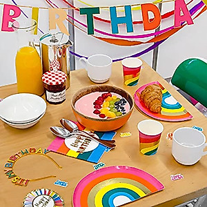 Talking Tables RAIN Rainbow 'It's My Birthday' Alloy Headband, One, Multicolor
