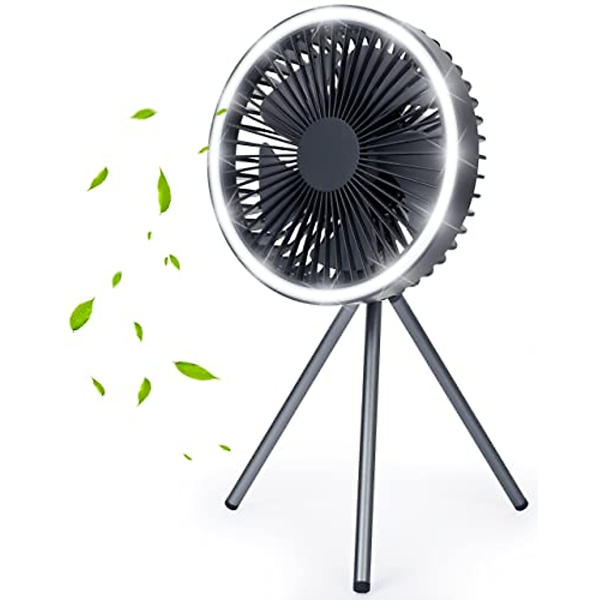 10000mAh Rechargeable Fan Portable – Desk Fan, Portable Camping Fan with LED Lantern Desktop Table Cooling Fans Cordless Quiet RV Small Tent Battery Powered Fan for Camping, Portable Fan for Travel