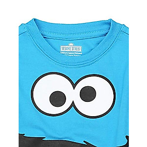 Sesame Street Elmo and Cookie Monster Boys Shirt for Infant and Toddlers Light Blue