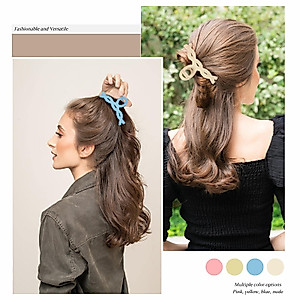 CNHUALIN 4 Macaron Hair Claw Clips - 4.3 Inch To Hold Hair Without Sliding Out Of Place Hair Clamps，Claw Clips For Thick Hair