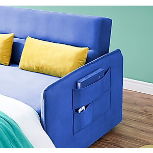 ERYE Blue Side Pockets Pillows Twin