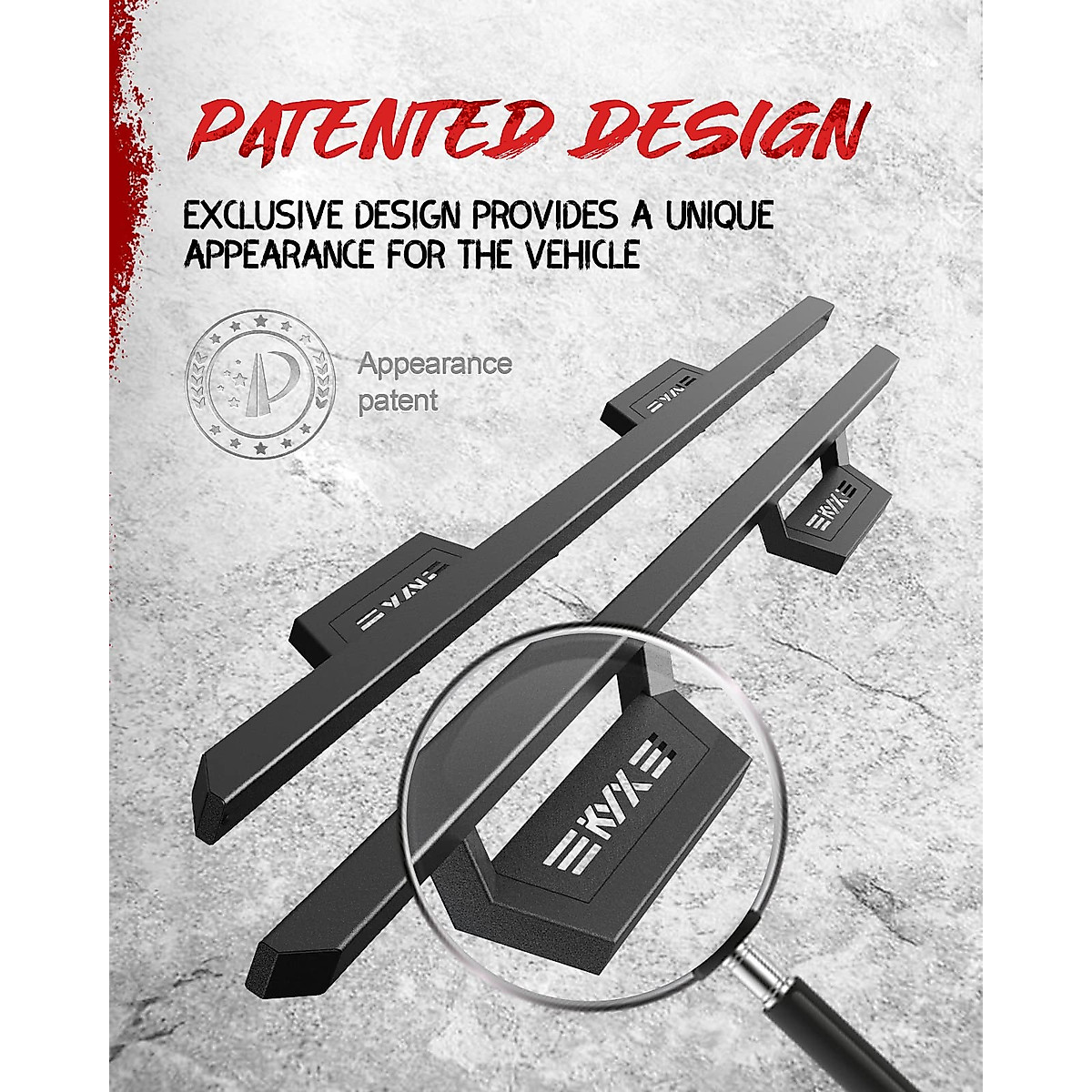 KYX 5 inches Running Boards Side Steps Fit for Dodge Ram 1500 Crew Cab 2019-2022, Nerf Bar Side Steps Side Bars for Cars and Trucks, Textured Black Powder Coated