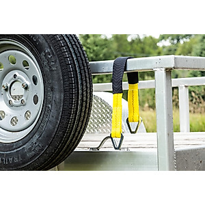 Keeper – 2” x 24” Premium Axle Tie Down Strap with D Rings - 3,333 lbs. Working Load Limit and 10,000 lbs. Break Strength