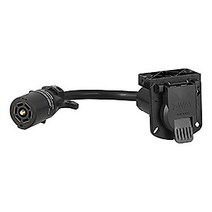 CURT 57003 LED-Compatible 7-Way RV Blade Vehicle-Side Trailer Wiring Adapter