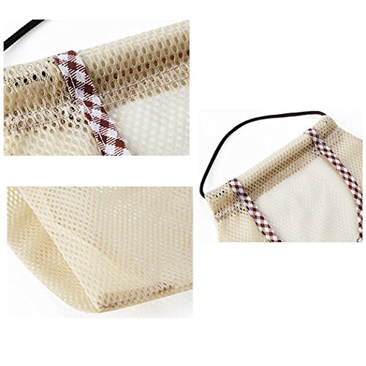 hatisan Reusable Hanging Storage Mesh Bags Durable & Strong Fruit and Vegetable Mesh Bags/Pulling resistance Storage Tote Bags for Garlics, Potatoes, Onions or Garbage Bag-Clear(4Pcs)