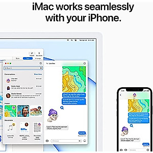 Apple 2021 iMac M1 chip 8-core CPU (24 inch, 8GB RAM, 512GB) (QWERTY English) - Purple (Renewed Premium)