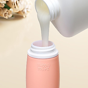 PACKISM TSA Approved Toiletry Bag with Bottles - Travel Essentials 8 Pack Leakproof 3.4oz Silicone Travel Bottles for Toiletries, Shampoo Conditioner Lotion Body Wash BPA Free, Pink