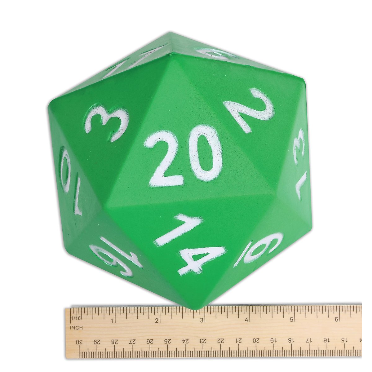 Learning Advantage Jumbo Polyhedra Die - 20 Sides - Large, Foam Dice for Games - Teach Numbers, Probability, Addition and Subtraction