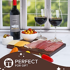 OMNI Cherry Maple Cutting Board | Strong & Durable Wood Cutting Board for Kitchen | Chopping Board Suitable for Meat, Vegetables, Cheese and More | Made In the USA, Butcher Block- 9 X 12 X .75 Inches