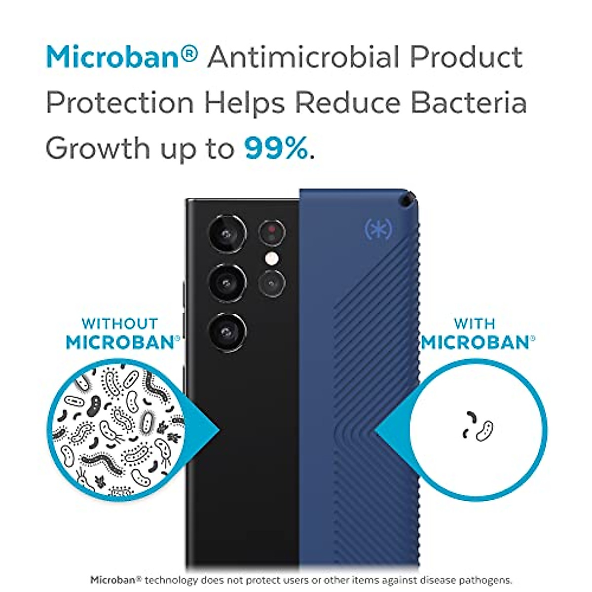 Speck Black Samsung Galaxy S22 Ultra Case - Drop Protection, Extra Grip, Scratch Resistant & Shock-Absorbent Case for Galaxy S22 Ultra - Slim Design Grip Case - Coastal Blue Black Storm Blue Presidio2