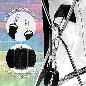 Clear Tote Bag - Travel Craft Products and Stadium Pack - Black - 1 Bag