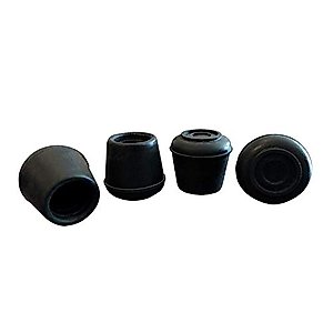 Shepherd Hardware 9125 5/8-Inch Inside Diameter Rubber Leg Tips, 4-Pack, Black
