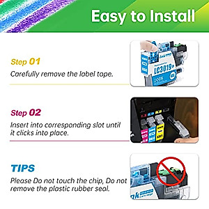 EXCERCUS Compatible LC3019 XXL Ink Cartridges Replacement Work for Brother MFC-J6530DW MFC-J6930DW MFC-J6730DW MFC-J5330DW Printer 3-Pack (1LC3019C, 1LC3019M, 1LC3019Y)
