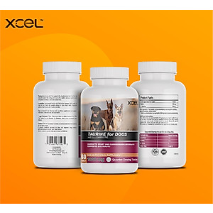 1000 mg Quarter Dosing Taurine Supplement with L Carnitine for Dogs, Supports Heart, Cardiovascular Health, Supports Eye Health