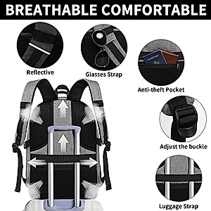 Laptop Backpack, large Capacity Carry on Backpack, Breathable and Comfortable Gift for Men Women, 17.3 Inch TSA Anti-theft Design Business Backpack (Grey)