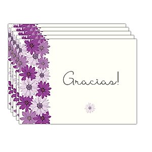 20 Tarjetas de Agradecimiento Thank You cards Notes in Spanish Gracias Cards for Wedding, Baby Shower,Anniversary, Bridal Shower - Flores Gracias Cards in Spanish Español with envelopes